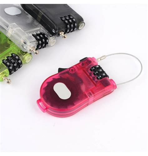 안테나 비밀번호 키 잠금 다이얼 열쇠 보조 와이어 휴대용 자물쇠 티몬