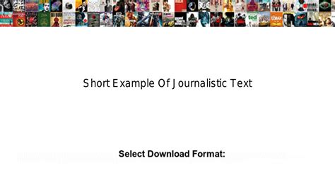 Short Example Of Journalistic Textpdf Docdroid