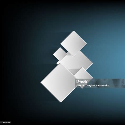 추상 3d 종이 그래픽 흰색 큐브는 서로의 위에 쌓여 있습니다 벡터 그림자에 대한 스톡 벡터 아트 및 기타 이미지 그림자