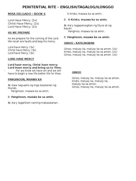 Penitential Rite Pdf