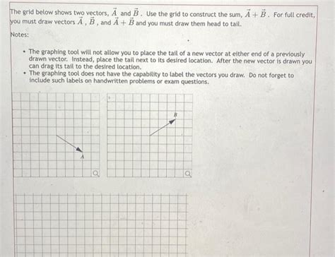Solved The Grid Below Shows Two Vectors A And B Use The Chegg