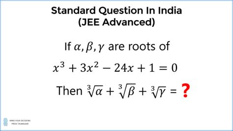 Sum Of Cube Roots Of A Cubics Roots Mind Your Decisions