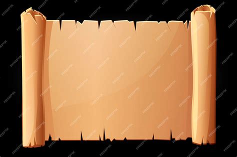 Premium Vector Old Paper Scroll Blank Papyrus Template For Writing
