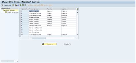 OOB1 SAP Tcode Form Of Appraisal OOB1 SAP Tcode Form Of Appraisal