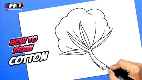 How To Draw Cotton Plant Easy