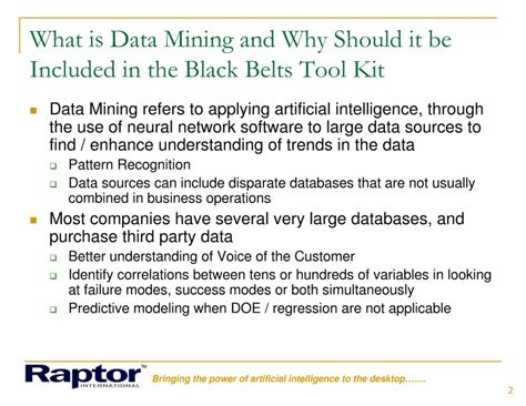 Data Mining In Six Sigma — Isssp For Lean Six Sigma