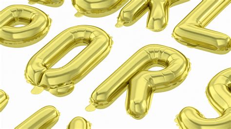 풍선 알파벳 골드 3d 모델 Turbosquid 1612304