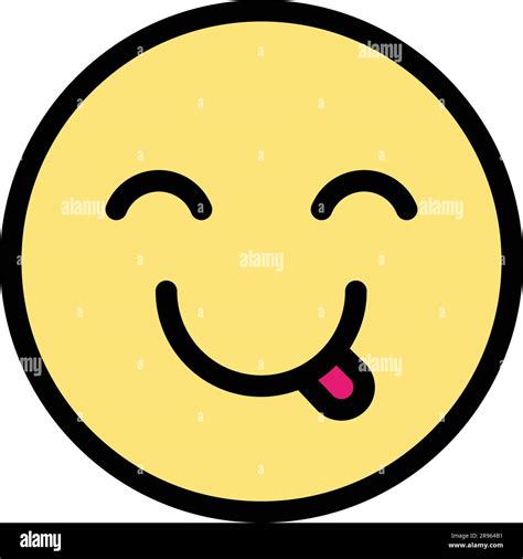 Relieved Face Icon Outline Relieved Face Vector Icon For Web Design