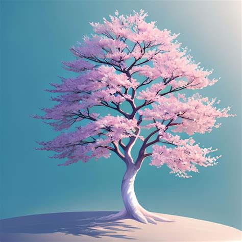 Premium Ai Image Sakura Tree Model Idea For Game