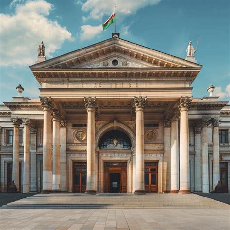 Urban Architecture Bulgarian National Assembly Building With Columns