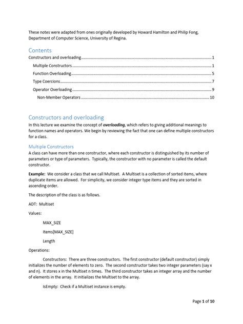 3 overloading pdf constructor object oriented programming programming
