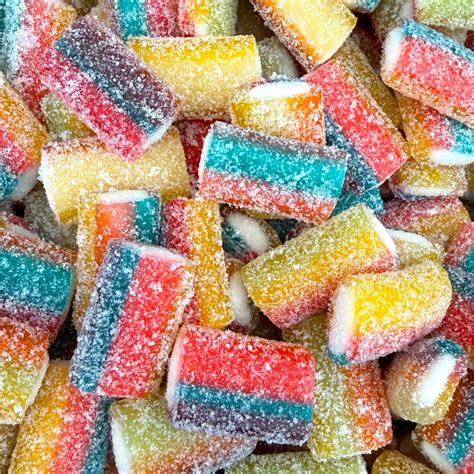 Sour Rainbow Jumbo Bites Poppin Candy