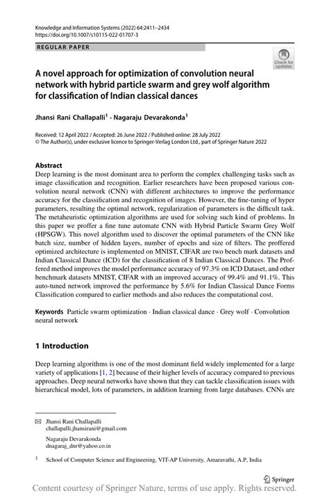A Novel Approach For Optimization Of Convolution Neural Network With