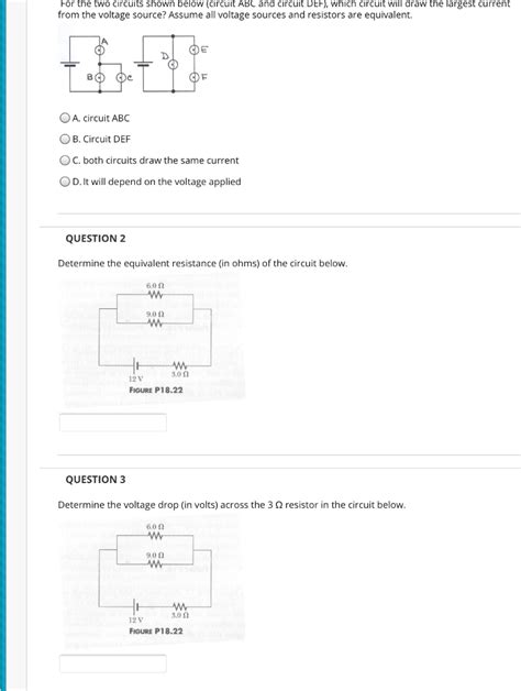 Solved For The Two Circuits Shown Below Circuit Abc And