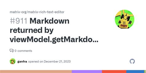 markdown returned by viewmodel getmarkdown is broken with mentions