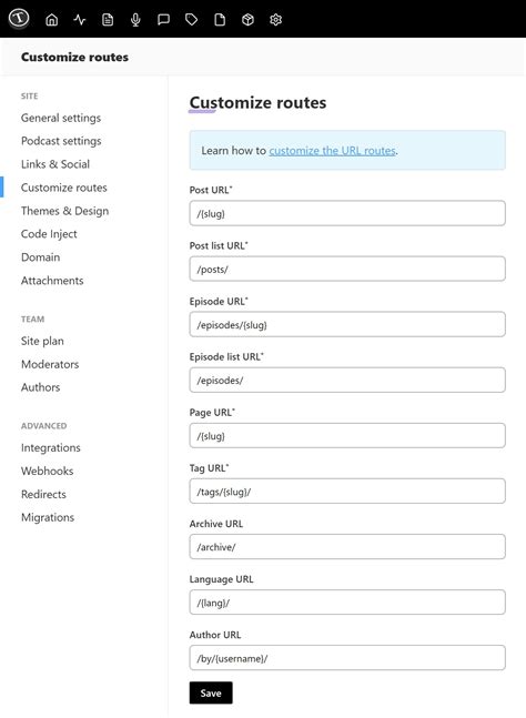 Custom Routes Typlog Docs