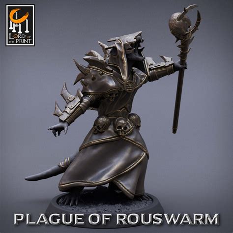 Ratfolk Priest V5 Premium Dnd Miniature Mini Rat Folk Mousefolk Mouse