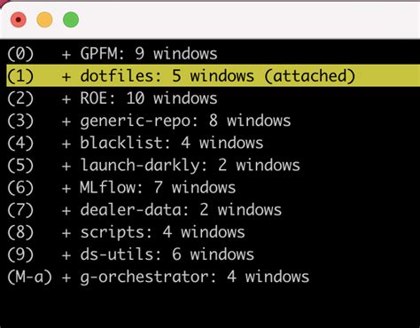 How To Select Session M A In Tmux Using Keyboard Stack Overflow