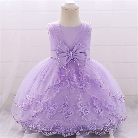 아기 소녀 크리스마스 생일 파티 드레스 공주 베이비 키즈 옷 Beadings Christening Dresses 신생아를위한 침례 가운 아기 의류
