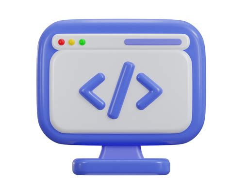 3d Coding Icon Symbol Of Software And Web Development Illustration 47247650 Png