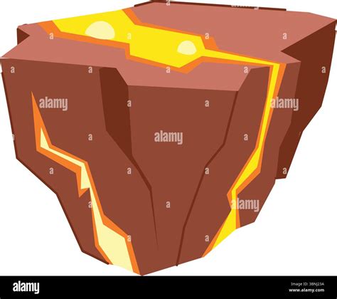 Volcano Lava Platform Cartoon Vector Illustration Stock Vector Image And Art Alamy