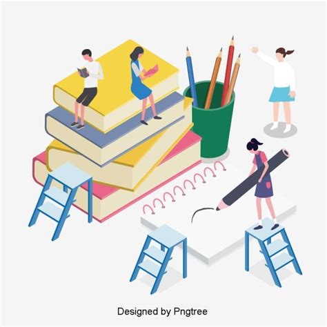 책에서 책 클립 아트 계단 배우기 Png 일러스트 및 Psd 이미지 무료 다운로드 Pngtree