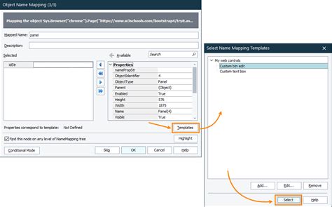 Name Mapping Templates Testcomplete Documentation