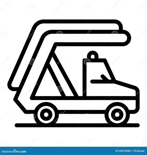Vector De Contorno De Icono De Escalera Vuelo Comercial Ilustración