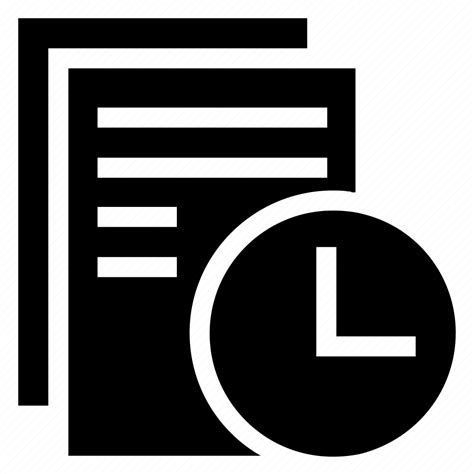 Clock Data Documents File Paper Report Sheet Icon Download On Iconfinder
