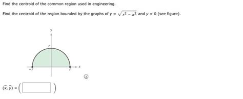 Solved Find The Centroid Of The Common Region Used In Chegg