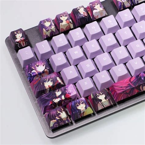 Date A Live Keycaps Set Anime Yatogami Tohka Purple Keysium