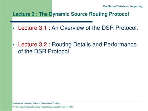 Ppt Lecture 3 The Dynamic Source Routing Protocol Powerpoint Presentation Id3287184