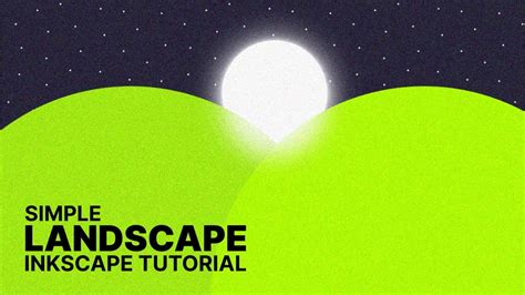 Simple Landscape Design With Noise Effect In Inkscape Tutorial Youtube