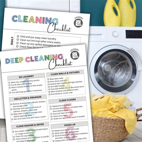 The Ultimate Laundry Room Cleaning Checklist Free Printable The