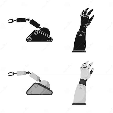Vector Illustration Of Robot And Factory Symbol Collection Of Robot And Space Stock Vector