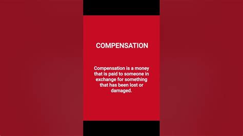 What Is The Meaning Of Compensation Shorts Compensation Compensating Compensated Youtube