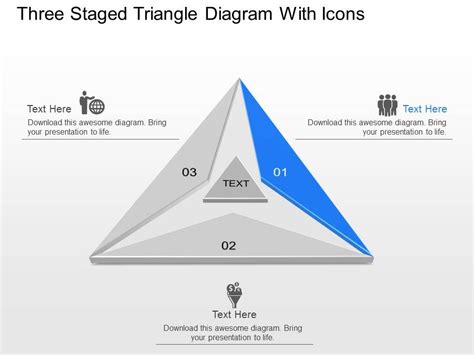 Ds Three Staged Triangle Diagram With Icons Powerpoint Template PowerPoint Slide Templates