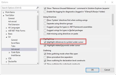 Net Visual Studio 2017 2019 Highlight Occurrences Of Selected Word In Scrollbar Stack