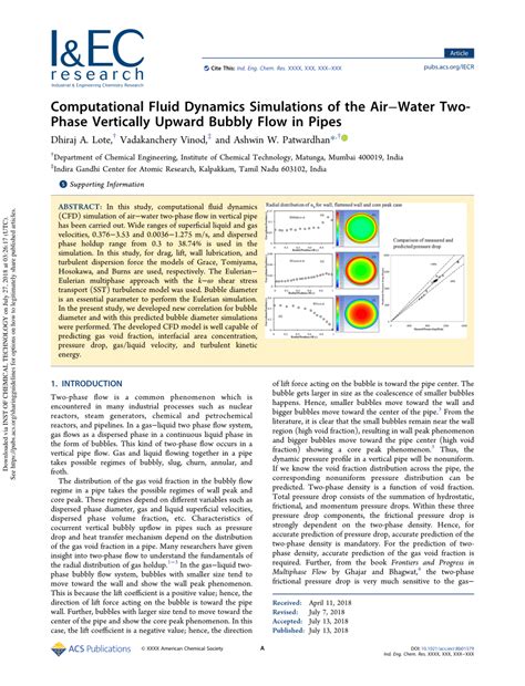 pdf cfd simulations of the air water two phase vertically upward bubbly flow in pipes