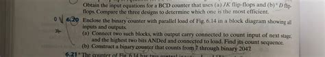 A Obtain The Input Equations For A BCD Counter That Chegg
