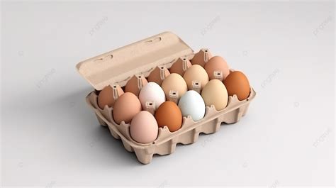 카톤 패키지 상자에 있는 모듬된 신선한 닭고기 달걀은 흰색 배경에 3d 렌더링됩니다 달걀 껍질 흰 계란 계란 배경 일러스트 및 사진 무료 다운로드 Pngtree