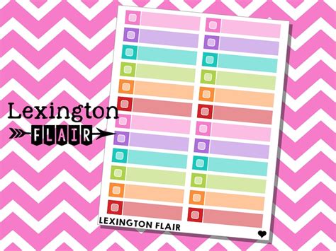 Skinny Label With Checkbox Planner Stickers Etsy