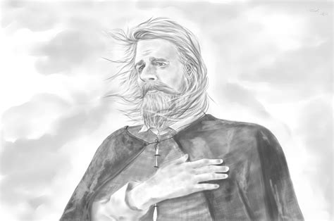 Иллюстрация Дон Кихот в стиле портрет