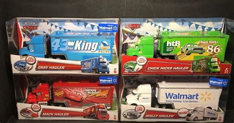Disney Pixar Cars Haulers Mack Wally The King Gray And Chick Hicks