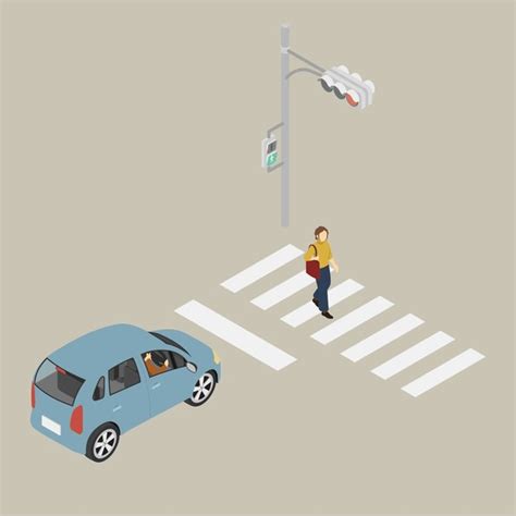 4 641 Car Traffic Crosswalk Stock Vectors And Vector Art Shutterstock