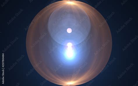 Orb Light Flare Abstract Sun Burst With Digital Lens Flare Background
