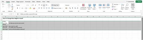 How To Change Row Height In Excel 5 Easy Ways