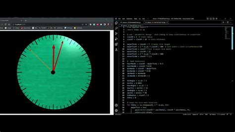 Visual Python 3 Hand Animated Clock Youtube