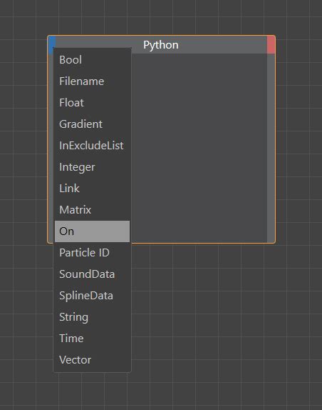 Creating Xpresso Python Node Inputs