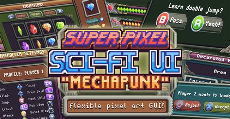 Super Pixel Sci Fi UI Mechapunk By UnTied Games